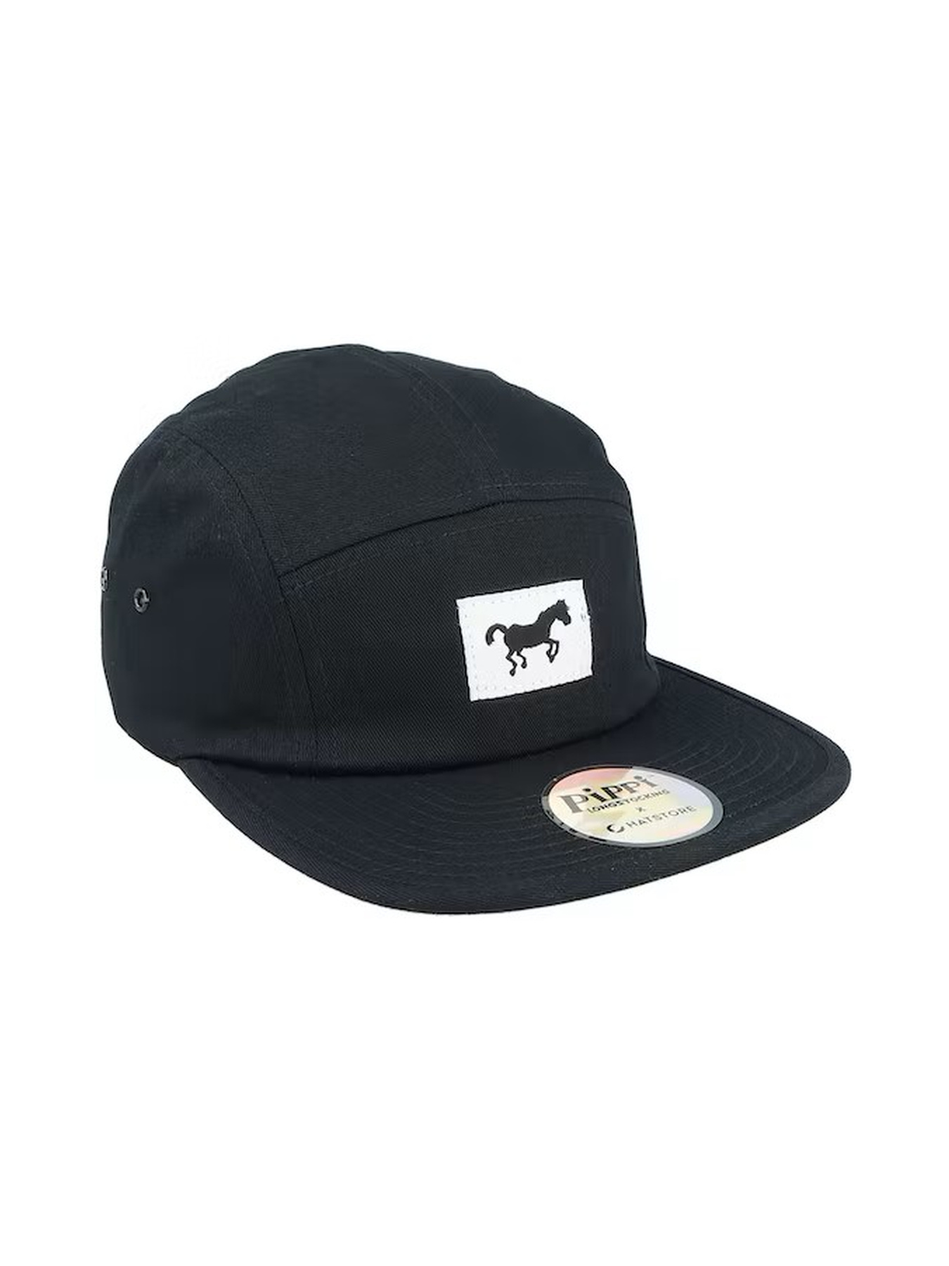 Buy Little Man Black 5-Panel Cap in 100% Cotton - Astrid Lindgren