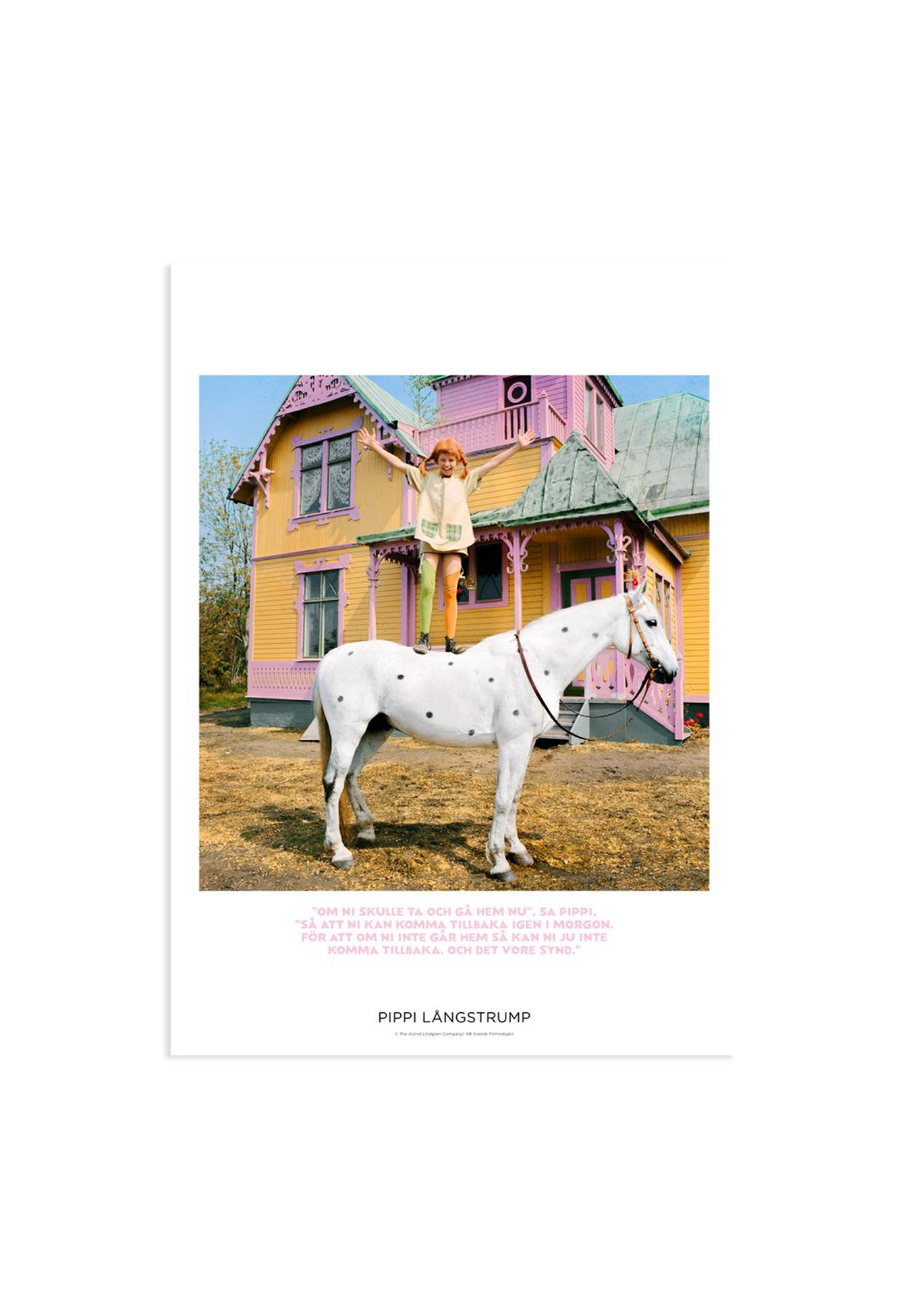 Köp Poster Pippi Långstrump - Komma tillbaka - 30x40cm - Astrid Lindgren