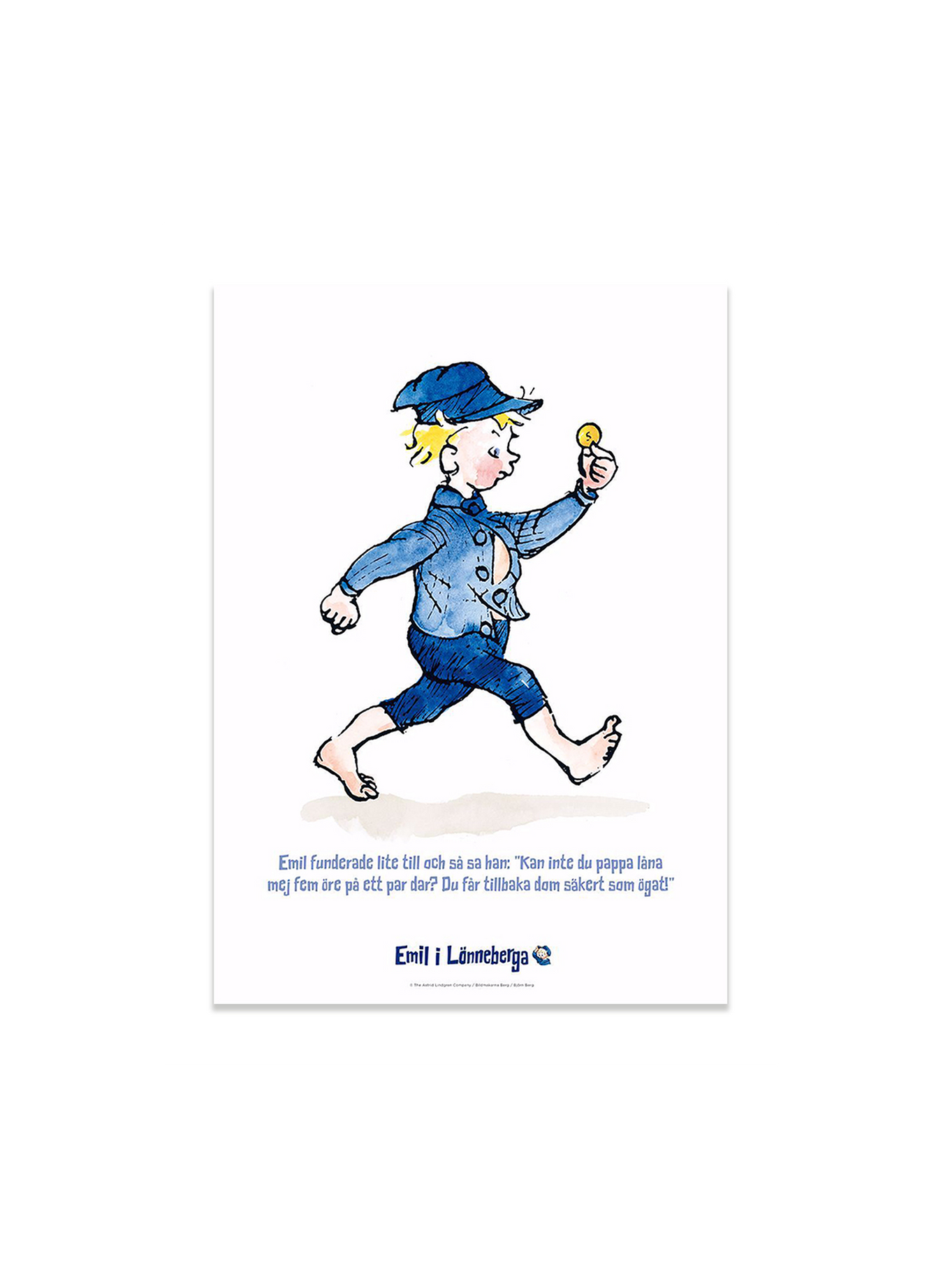 Buy Emil in Lönneberga Poster 21x30 cm with Quote - Astrid Lindgren