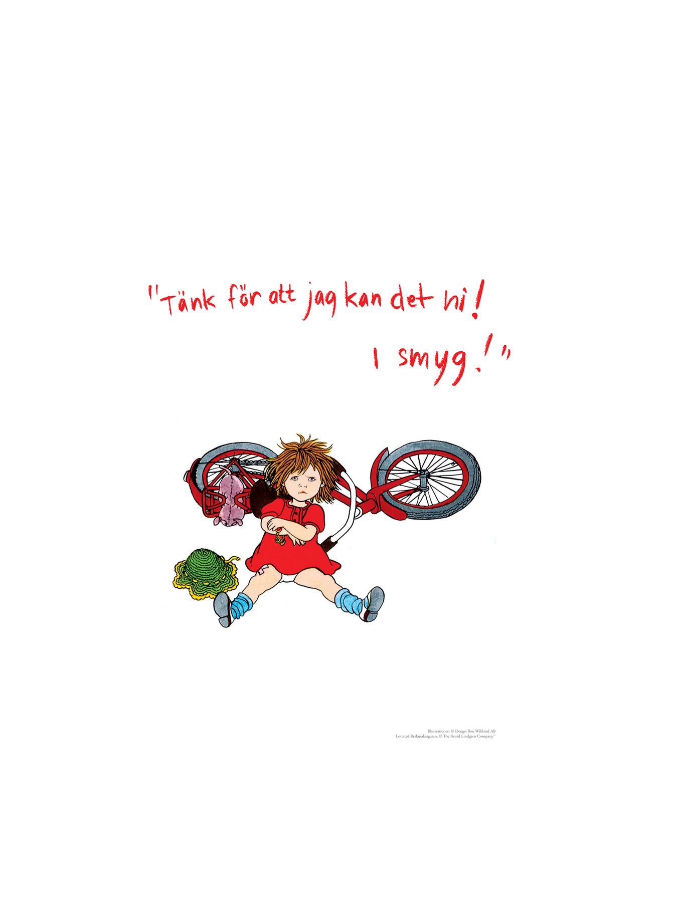 Buy Lotta Poster 30x40 cm - High-Quality Bike Art - Astrid Lindgren