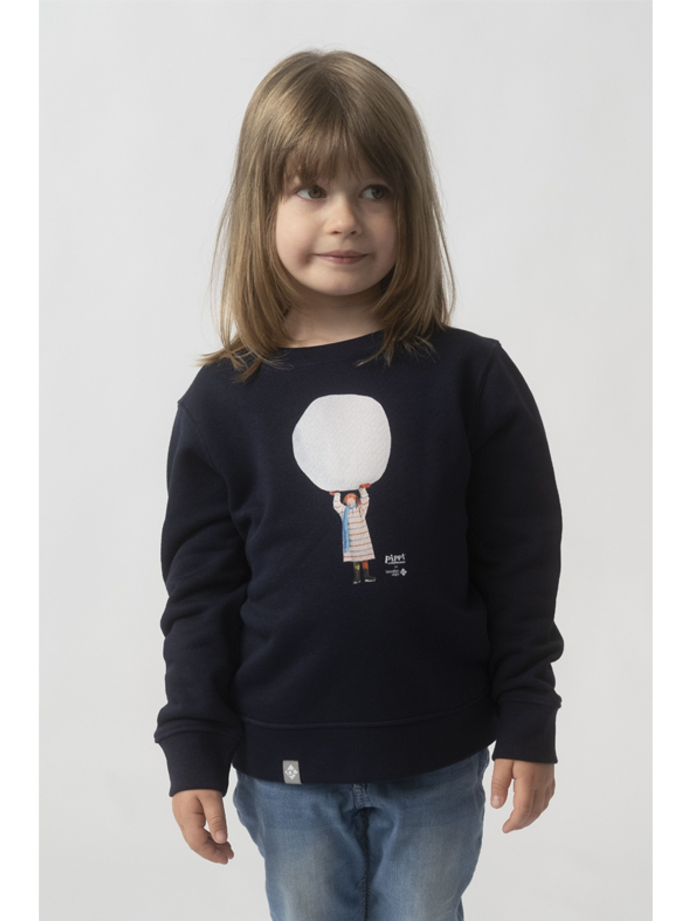 Buy Dark Blue Pippi Longstocking Sweater in Organic Cotton - Astrid ...