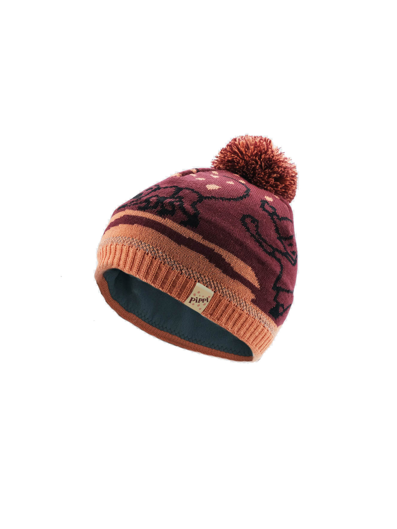 Knitted hat Pippi Longstocking - Purple - Astrid Lindgren
