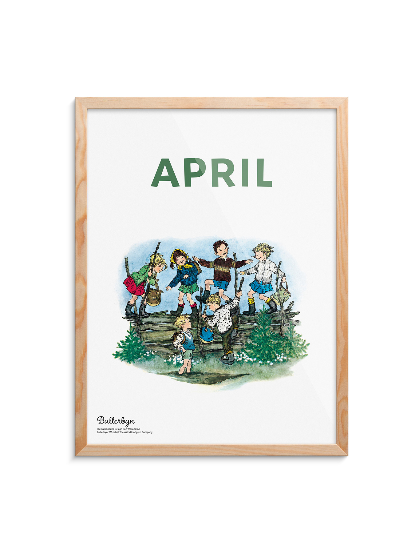 Buy Astrid Lindgren Monthly Posters with White Frame - Astrid Lindgren