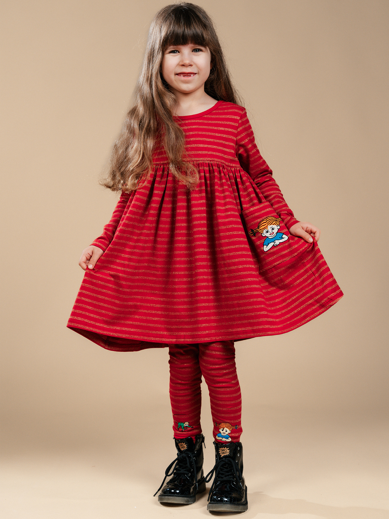 Buy Pippi Longstocking Dress in Organic Cotton - Astrid Lindgren