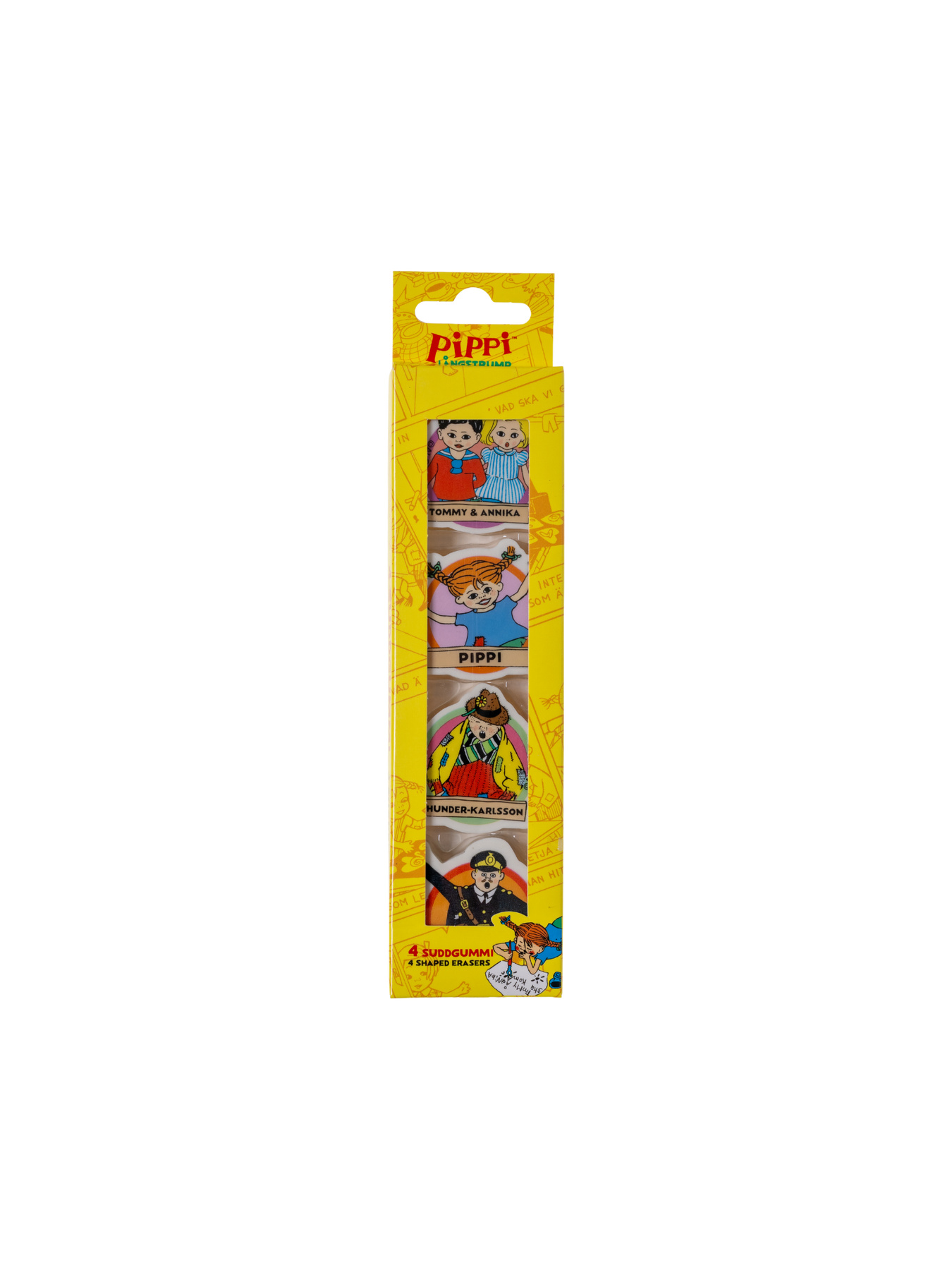 Buy Pippi 4-Pack Erasers in Box for Children – Multicolour - Astrid ...