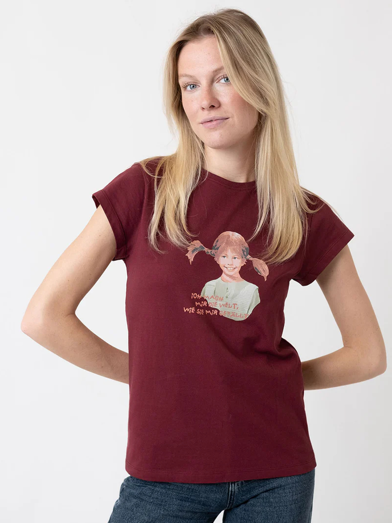 Buy T-shirt Pippi Longstocking german quotes - red - Astrid Lindgren