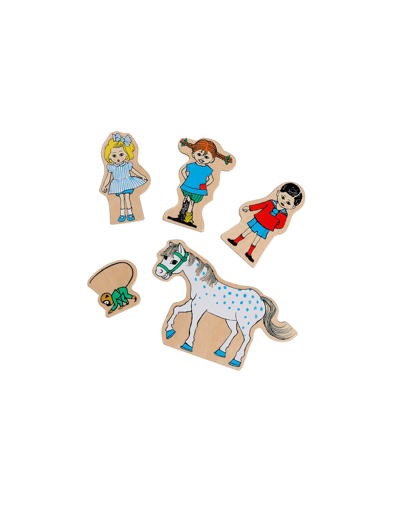 Buy Wooden Figures set Pippi Longstocking - Astrid Lindgren