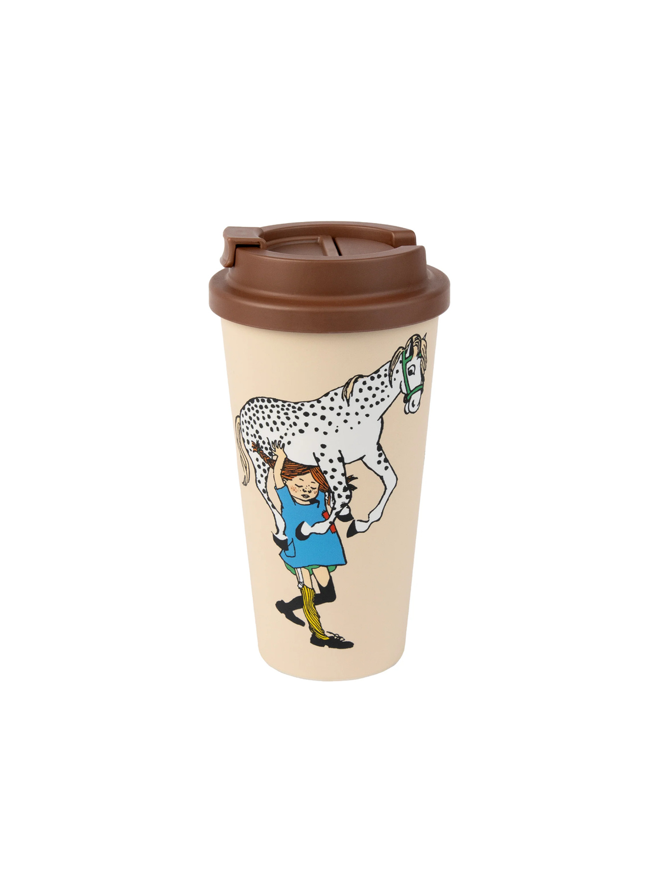 Buy Take-Away Mug Pippi and Her Horse - Beige - Astrid Lindgren