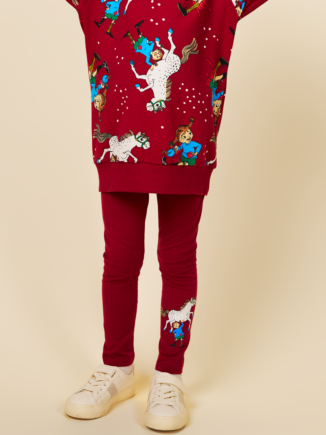 Buy Pippi Longstocking leggings - red - Astrid Lindgren