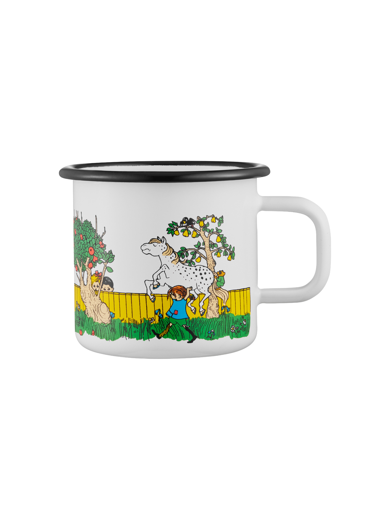Buy Pippi Longstocking Enamel mug 3,7 dl - Lifting her horse - Astrid ...