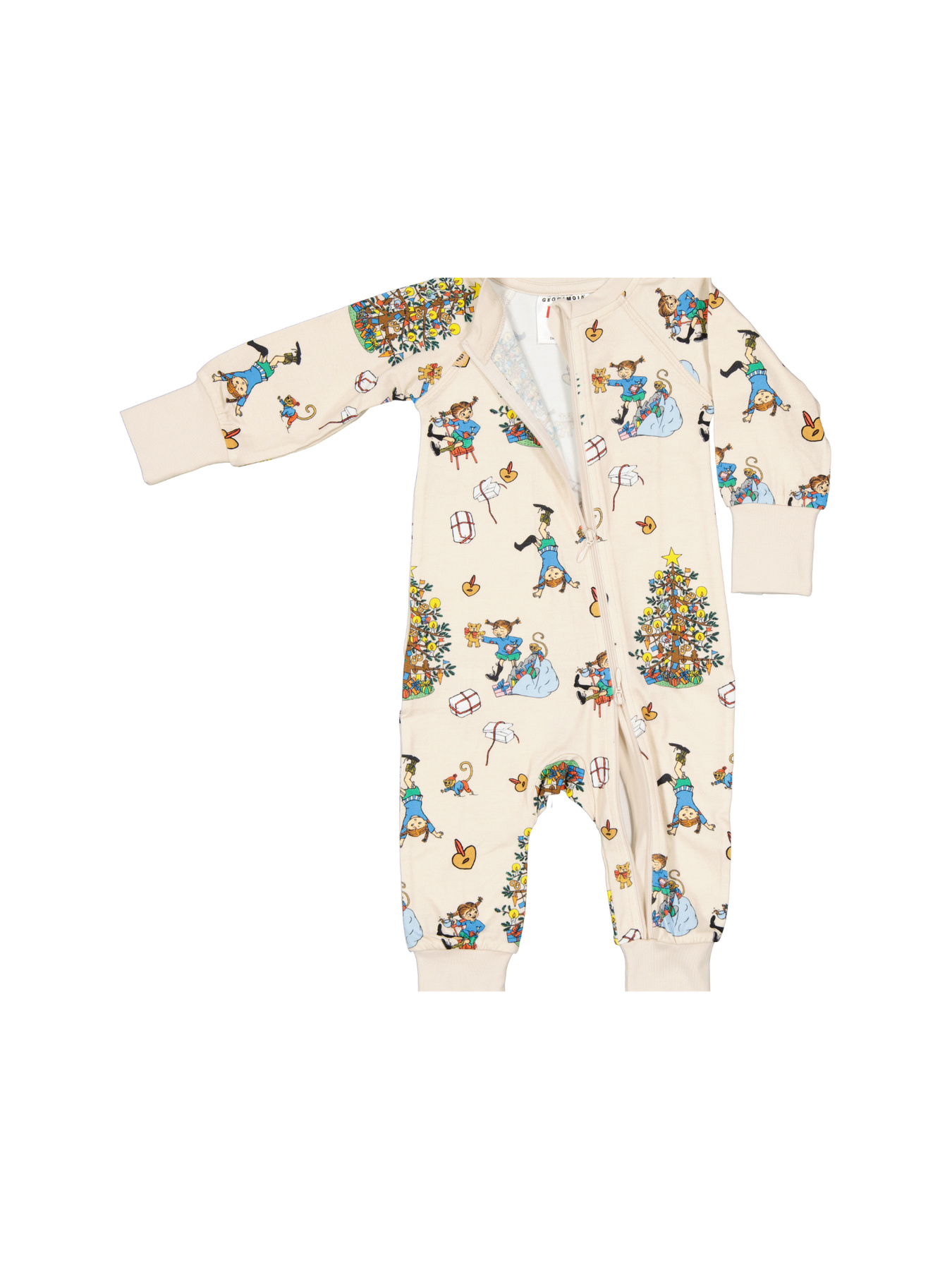 Buy Christmas pyjamas Pippi Longstocking, baby - Beige - Astrid Lindgren