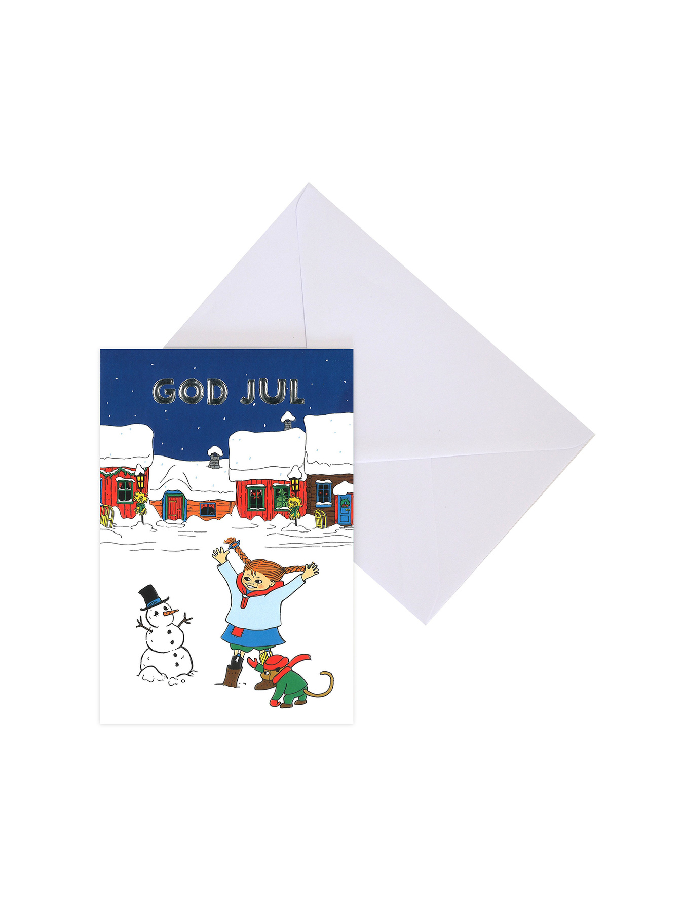 Buy Christmas card Pippi Longstocking - with envelope - Astrid Lindgren