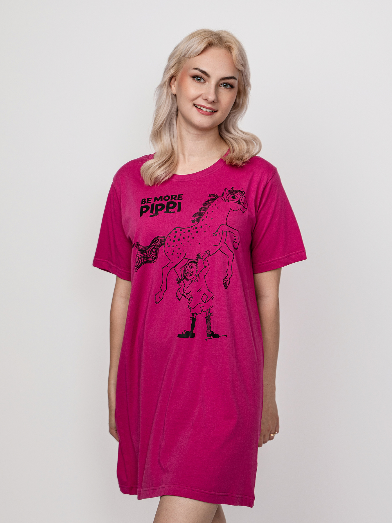 Buy Nightgown Pippi Longstocking, adult - Pink - Astrid Lindgren