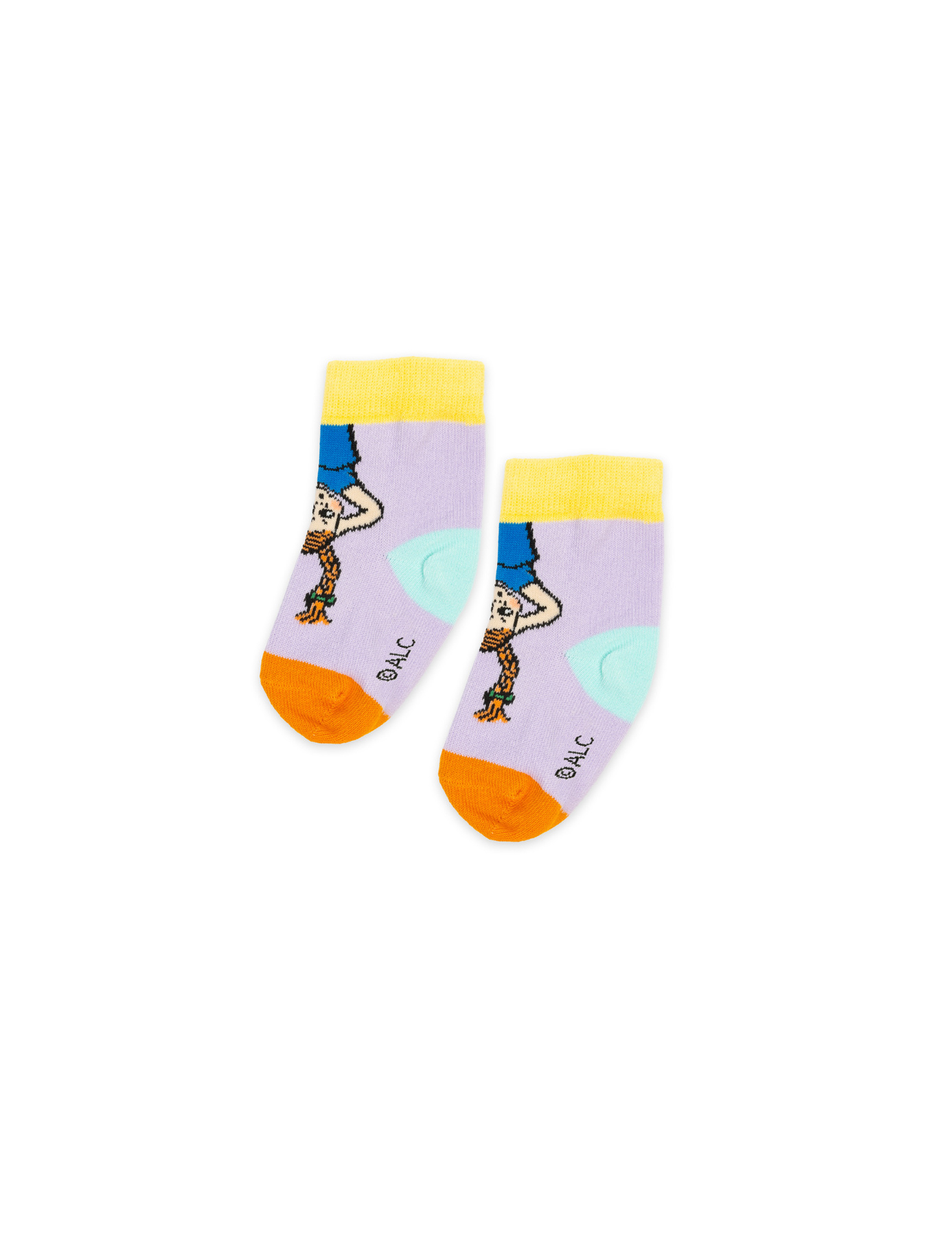 Buy Pippi Longstocking baby socks - Purple - Astrid Lindgren