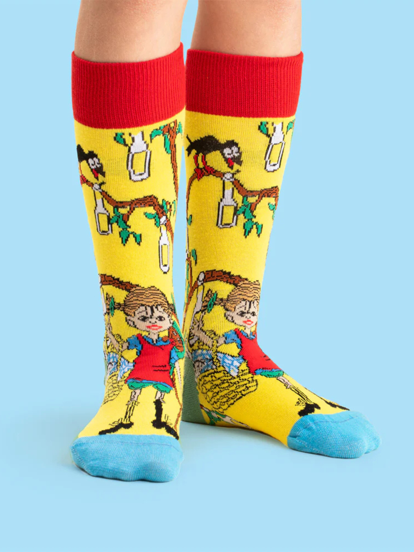 Buy Pippi Longstocking socks - Yellow - Astrid Lindgren