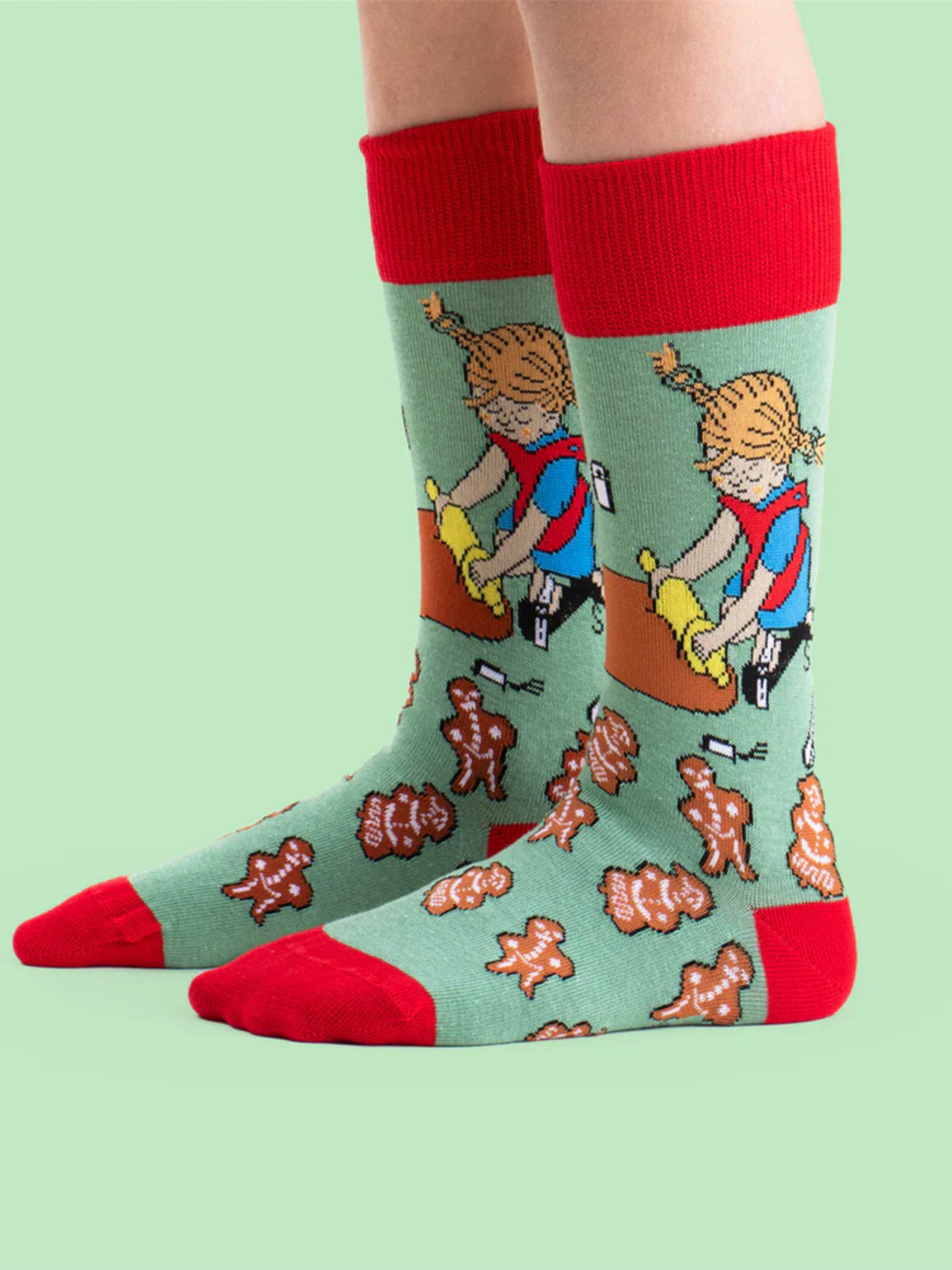 Buy Pippi Longstocking gingerbread socks - Green - Astrid Lindgren
