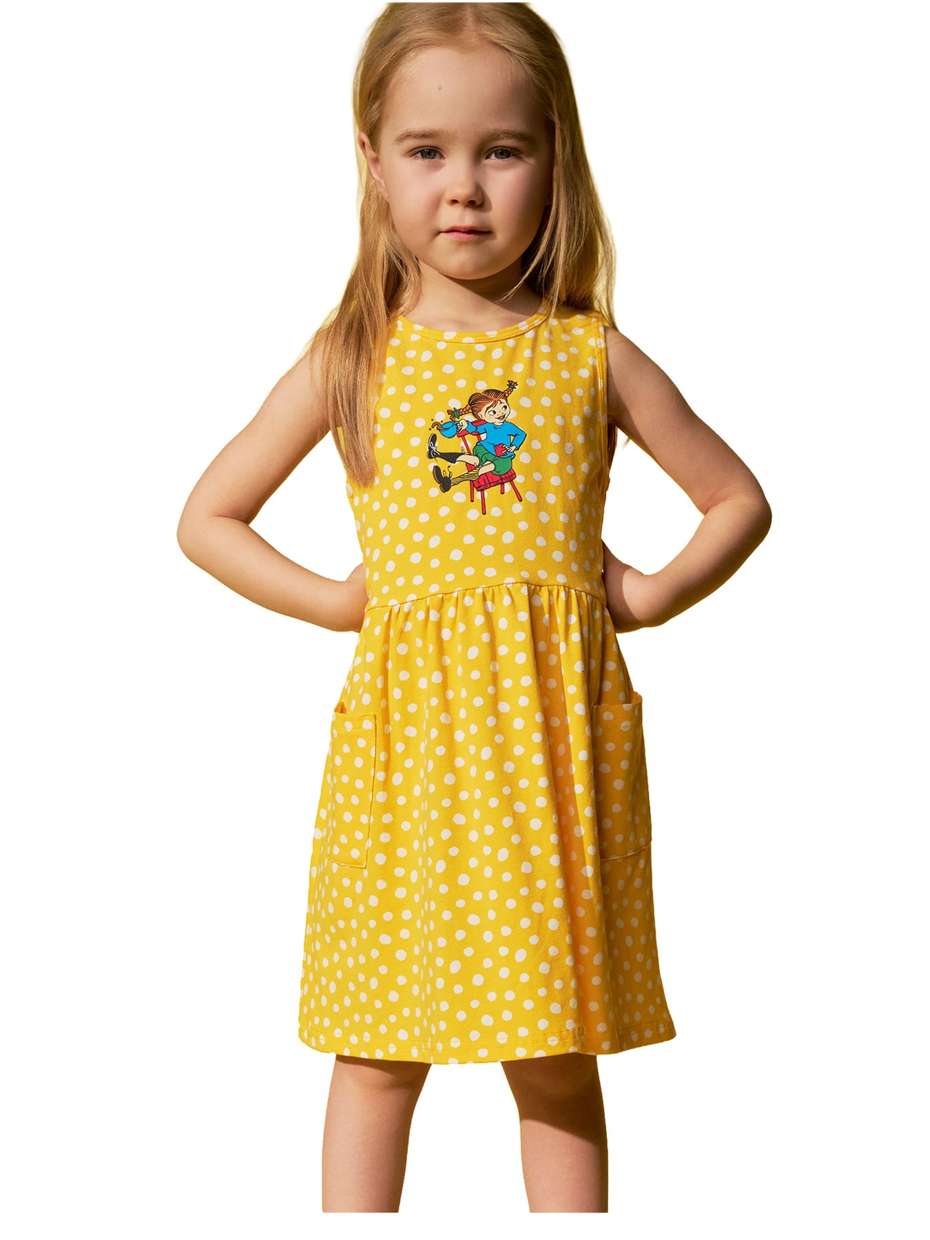 Buy Speckled Dress Pippi Longstocking - Yellow - Astrid Lindgren