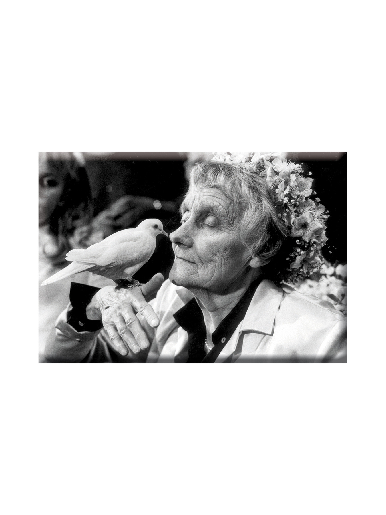 Magnet Astrid Lindgren mit weißer Taube - Astrid Lindgren